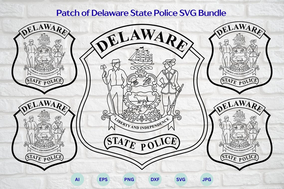 Patch of Delaware State Police SVG Bundle, Delaware State Police Emblem ...