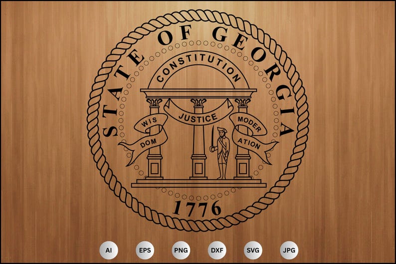 Great Seal of the State of Georgia SVG Bundle, Seal of Georgia Svg ...
