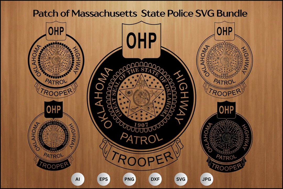 Oklahoma Highway Patrol Badge Pin SVG Bundle, Oklahoma Highway Patrol ...