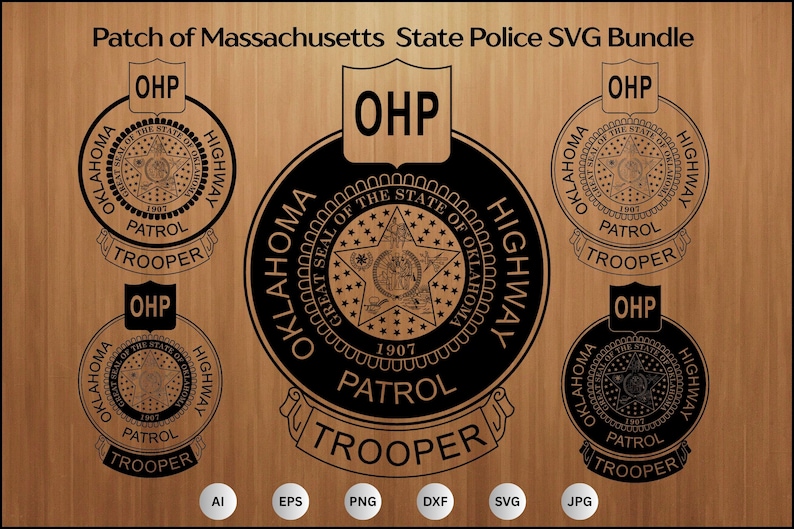 Oklahoma Highway Patrol Badge Pin SVG Bundle, Oklahoma Highway Patrol ...