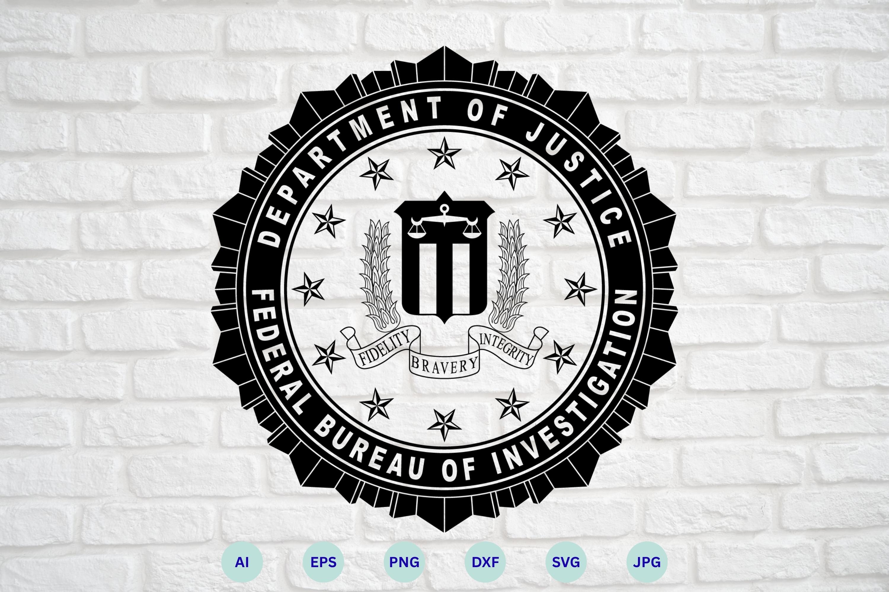 The Seal of the Federal Bureau of Investigation SVG Bundle, Department ...