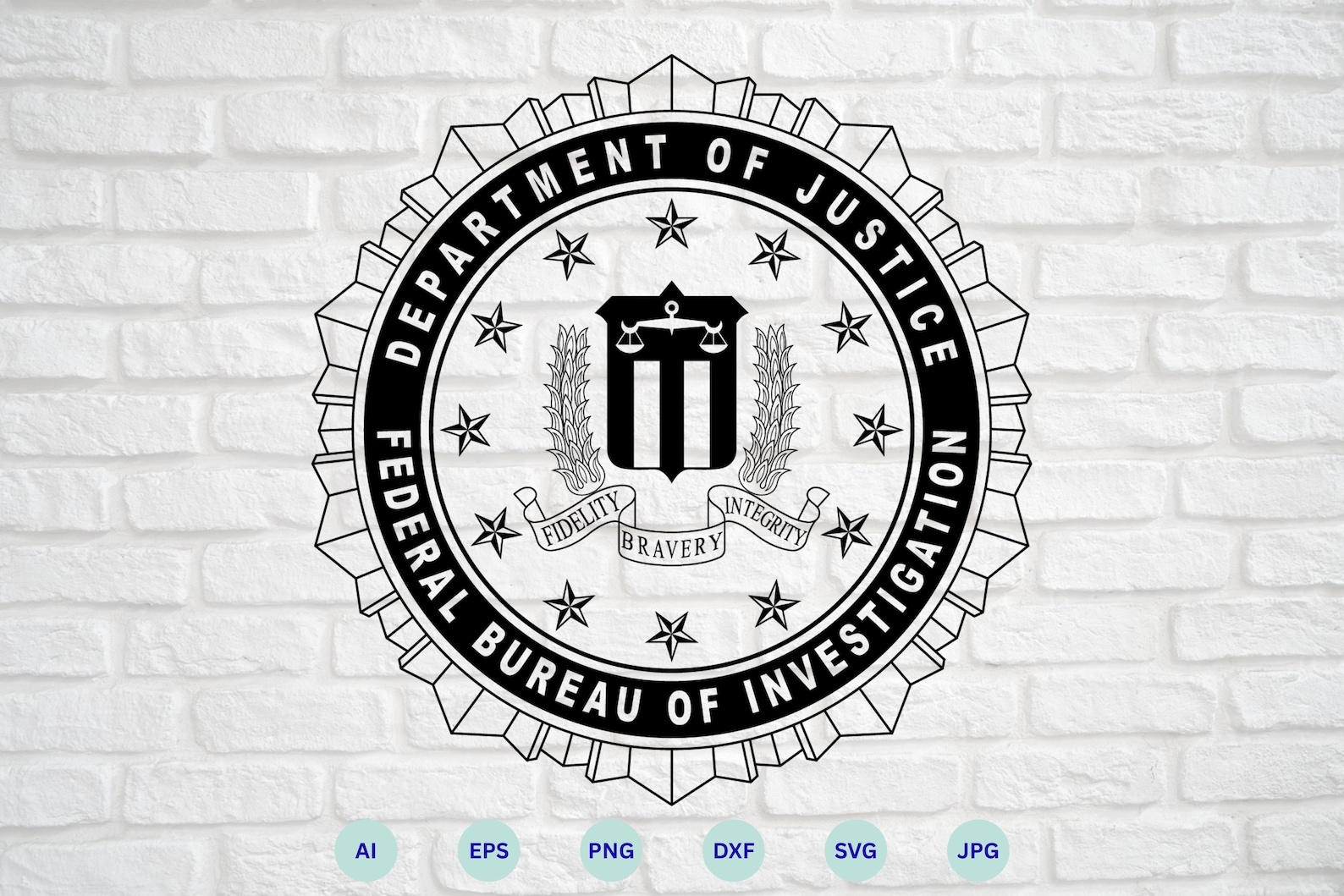 The Seal of the Federal Bureau of Investigation SVG Bundle, Department ...