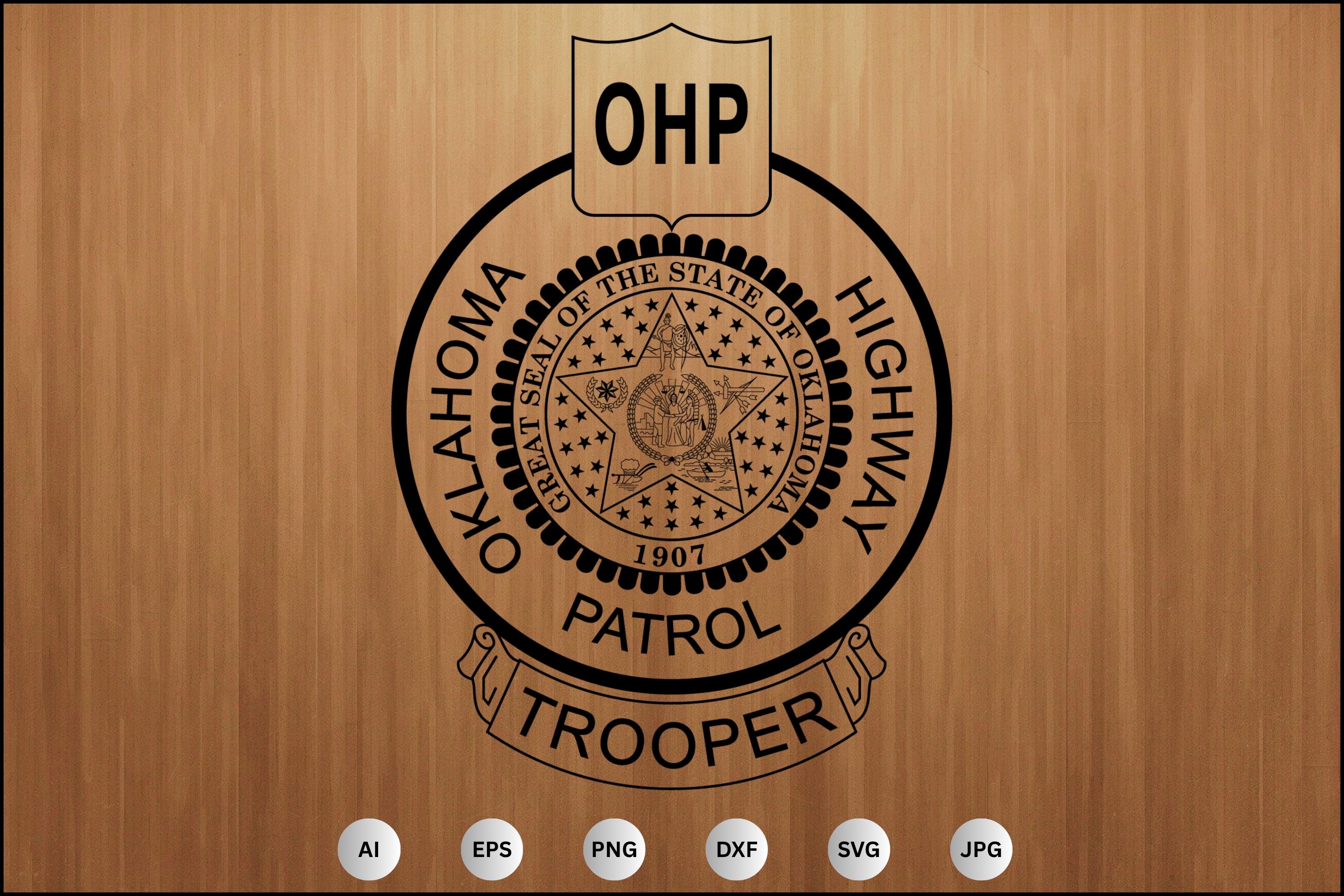 Oklahoma Highway Patrol Badge Pin SVG Bundle, Oklahoma Highway Patrol ...