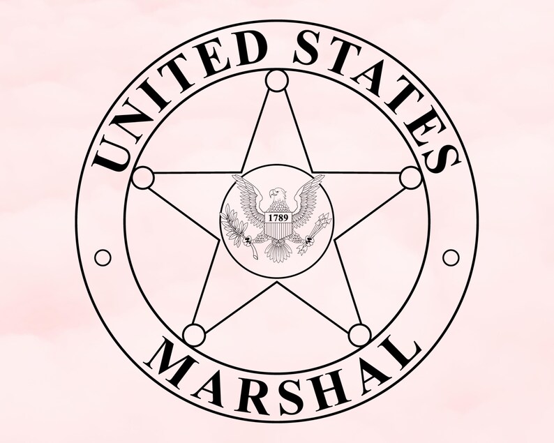 Badge of a Deputy U.S. Marshal SVG Bundle, United States Marshal Badge ...