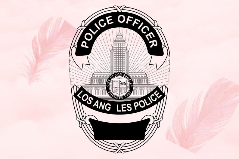 LAPD Police Officer Badge SVG Bundle, Los Angeles California Police ...