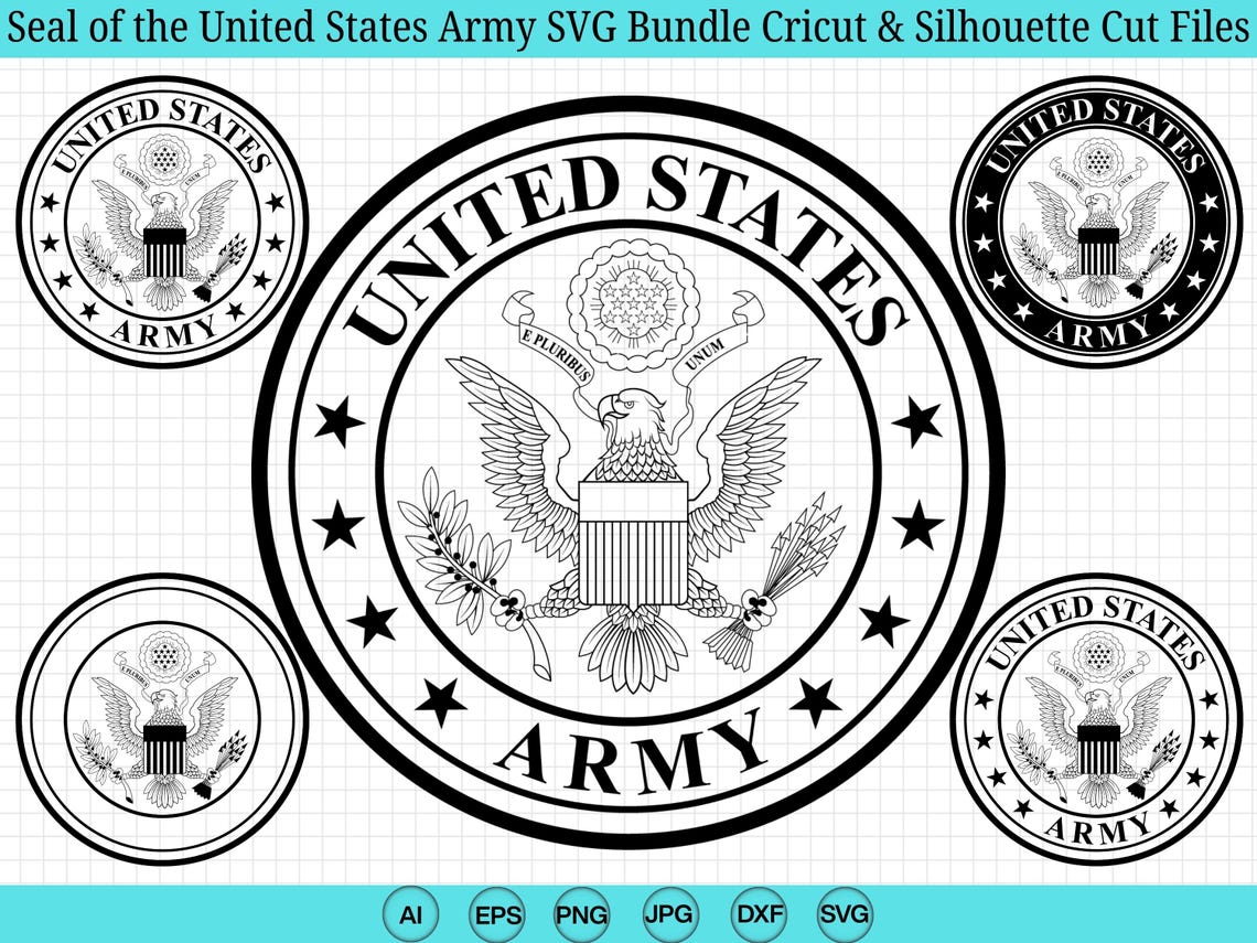 Seal of the United States Army SVG Bundle, Army Star Logo Svg, United ...