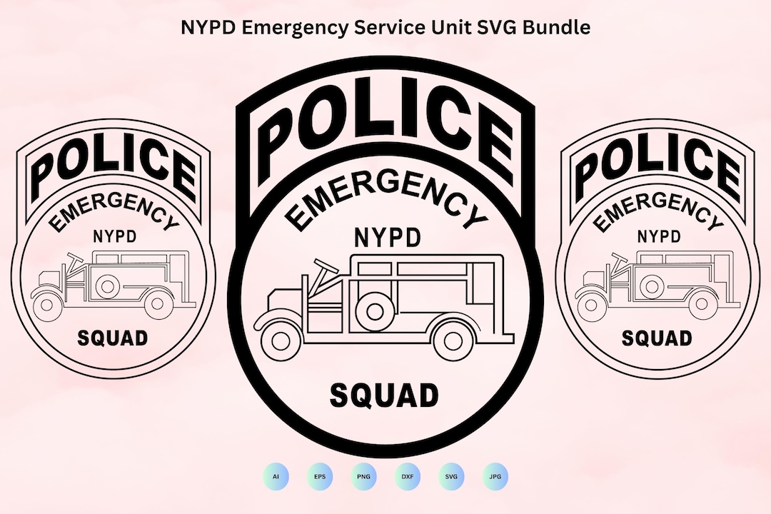 New York City Police Department Emergency Service Unit SVG Bundle, NYPD ...