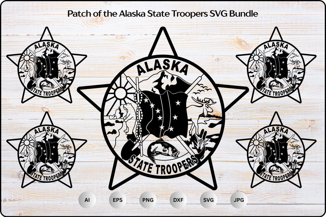 Patch of the Alaska State Troopers SVG Bundle, Alaska State Troopers ...
