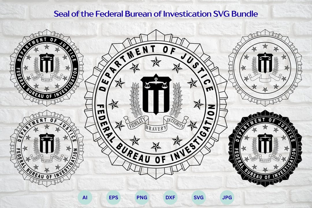 The Seal of the Federal Bureau of Investigation SVG Bundle, Department ...