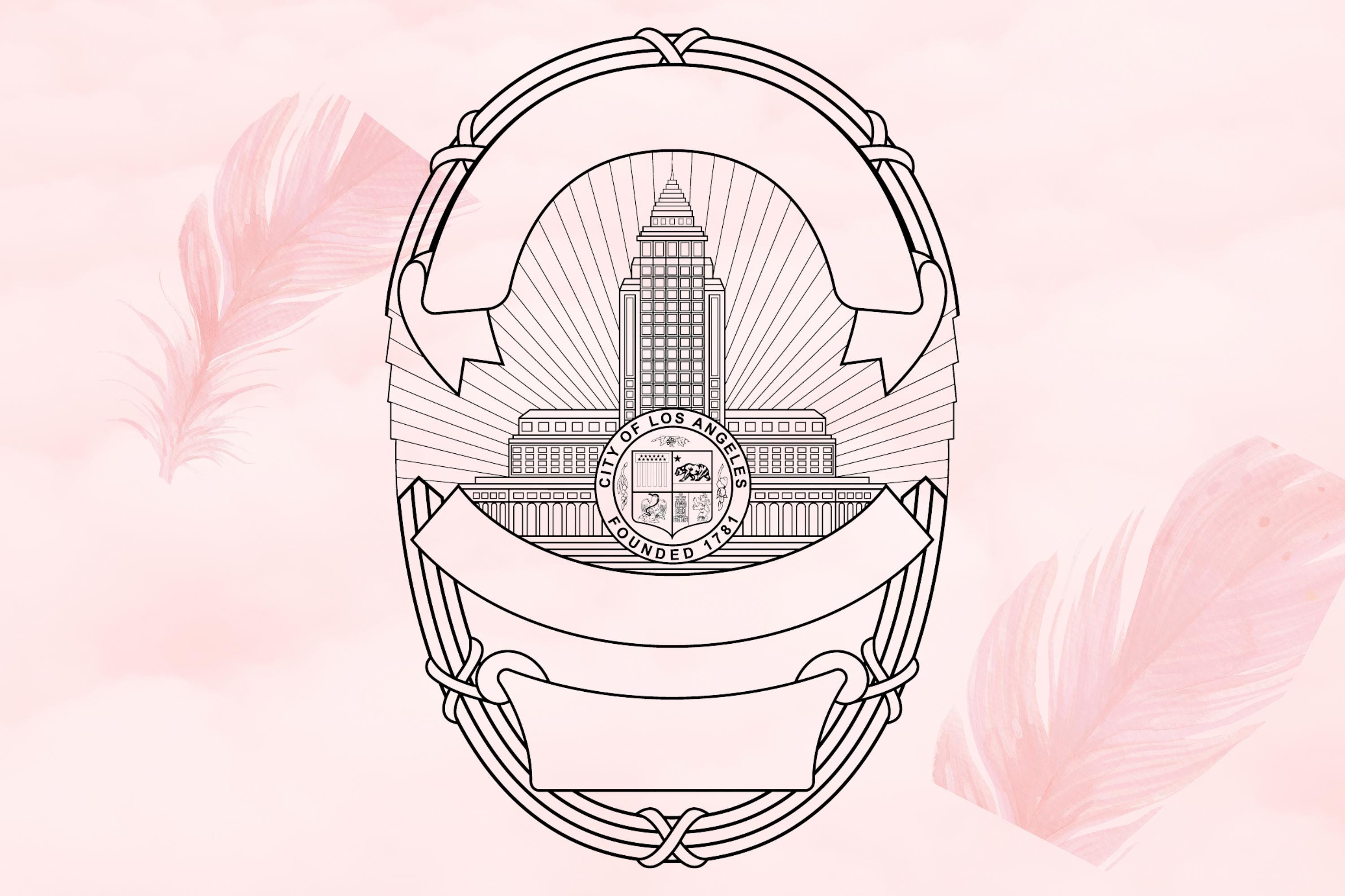 LAPD Police Officer Badge SVG Bundle, Los Angeles California Police ...
