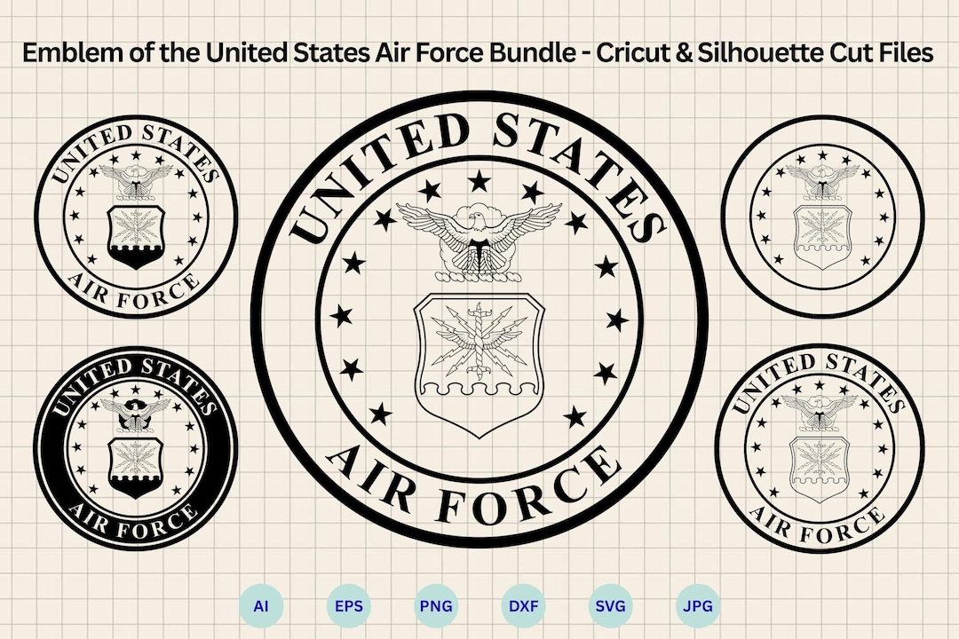 Emblem of the United States Air Force SVG Bundle, U.S Air Force Seal ...