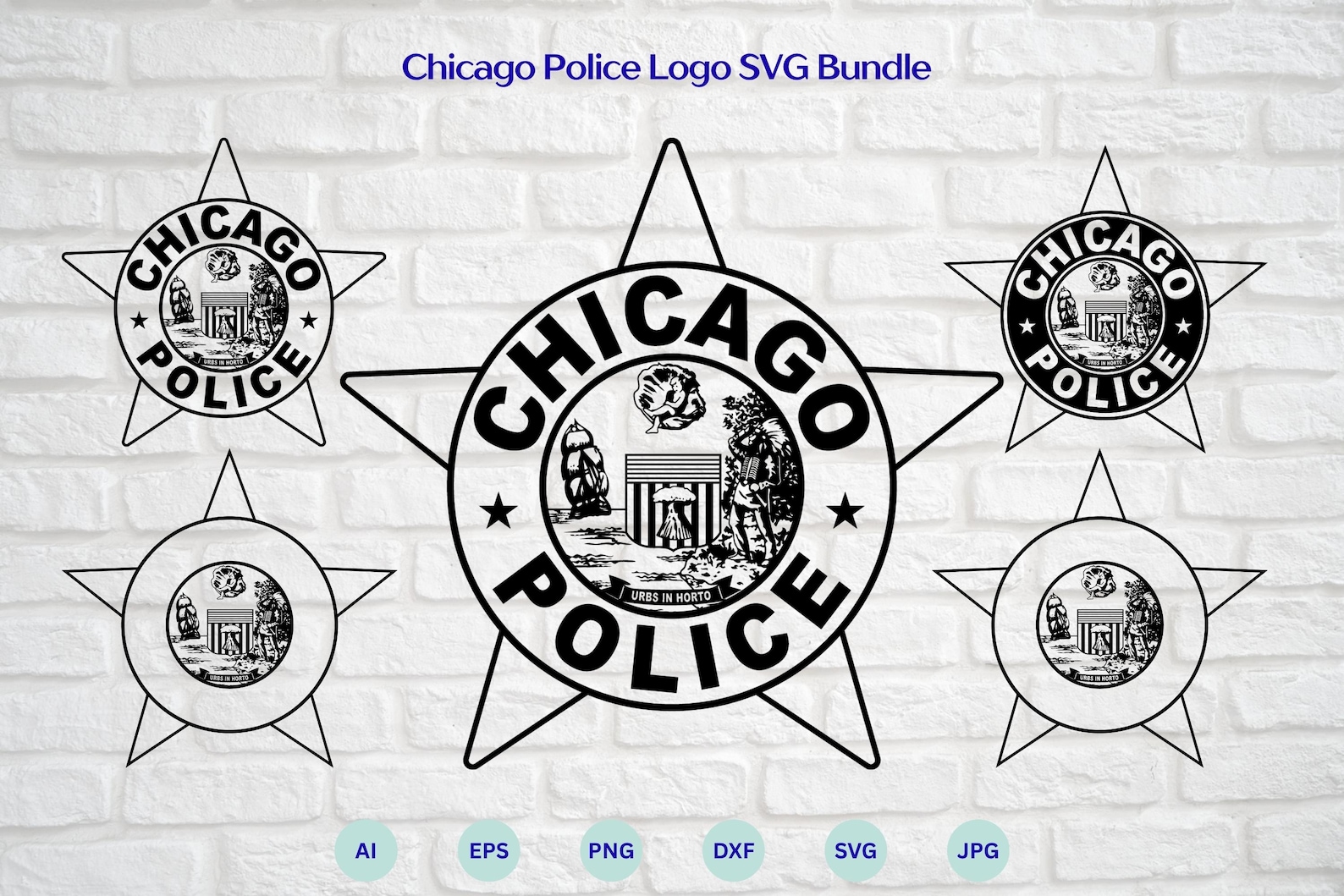 Chicago Police Logo SVG Bundle, Chicago Police Department Emblem Svg ...