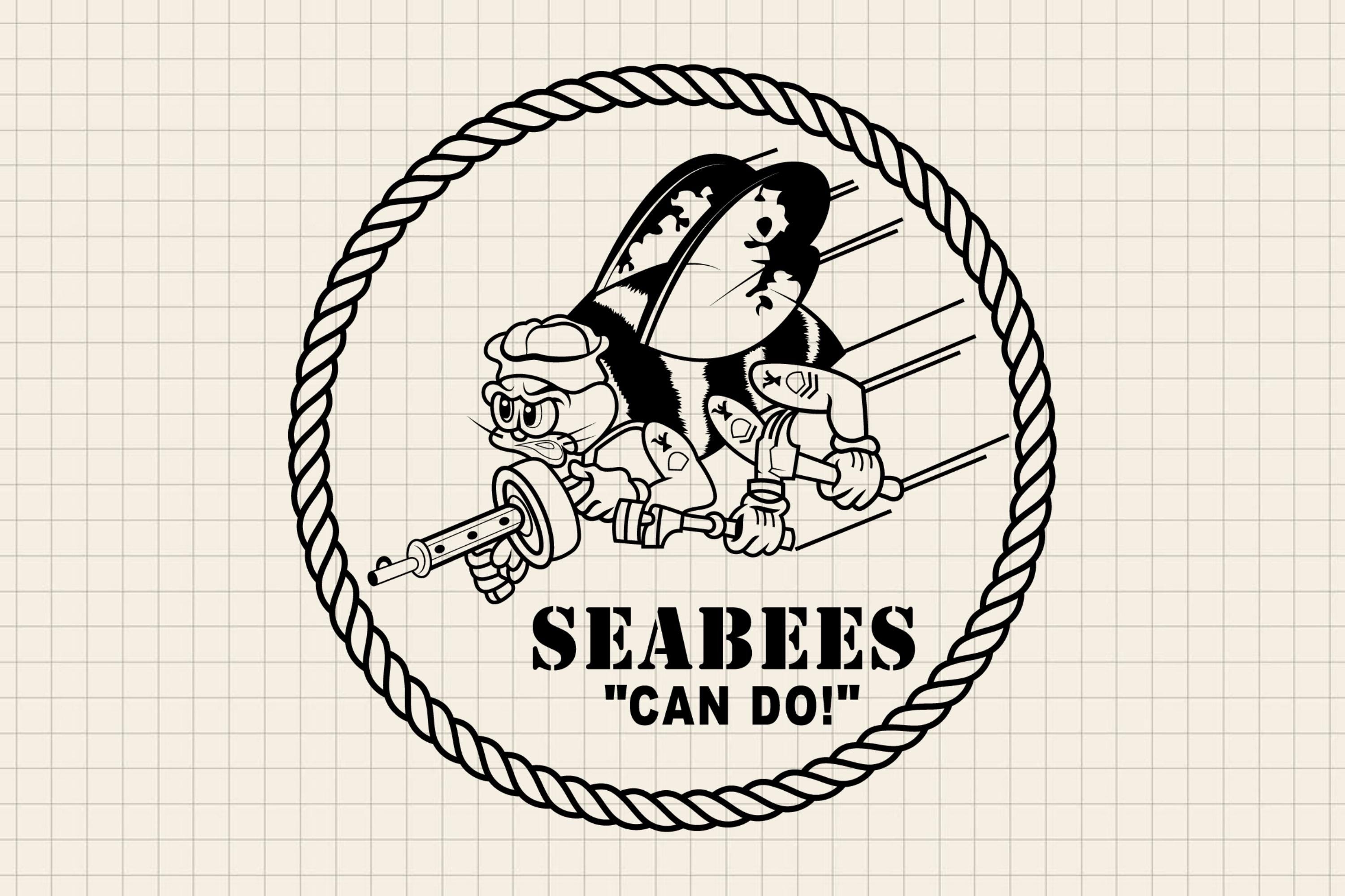 The Seabee Logo SVG Bundle, Us Navy, US Navy Seabee Emblem Svg, Naval ...