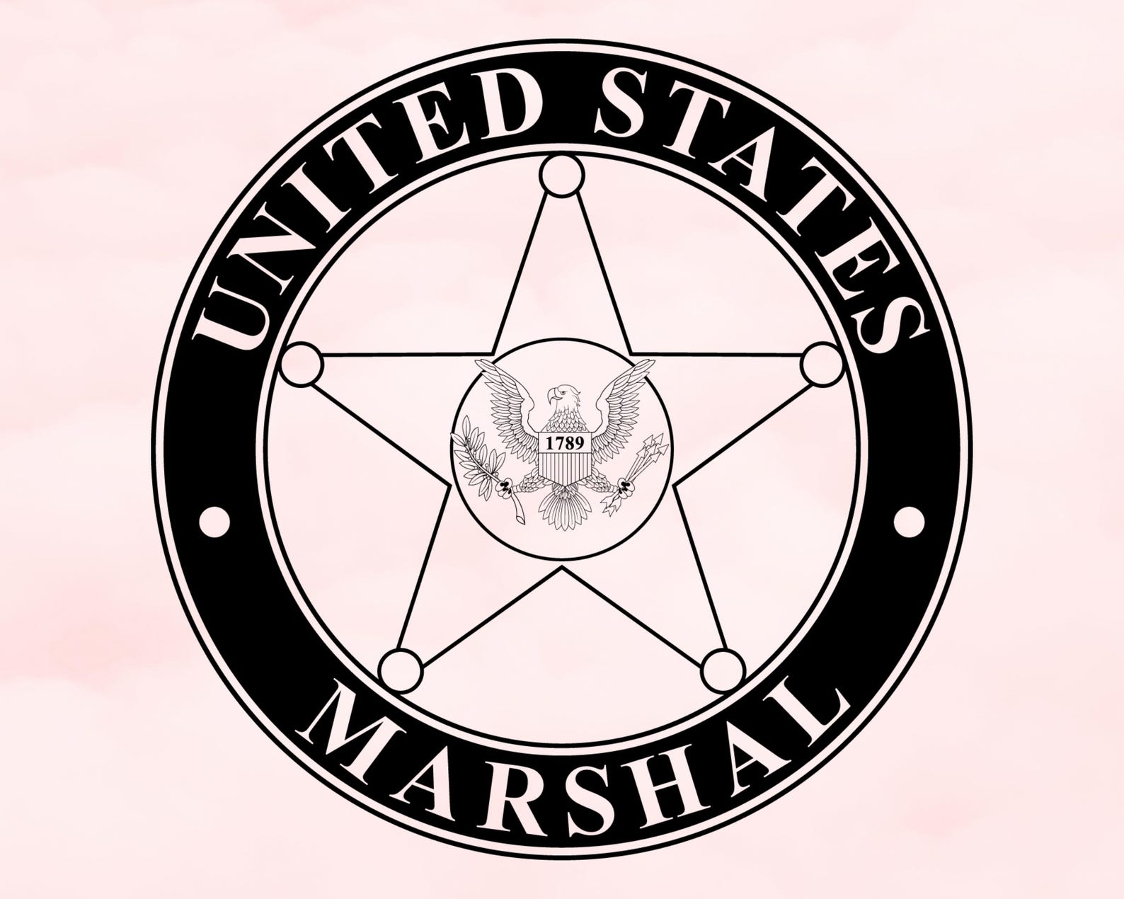 Badge of a Deputy U.S. Marshal SVG Bundle, United States Marshal Badge ...