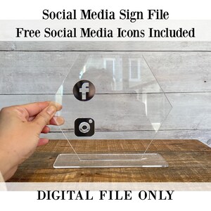 DIGITAL DOWNLOAD - Social Media Sign Laser File - Lasercutting File ...