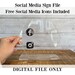DIGITAL DOWNLOAD - Social Media Sign Laser File - Lasercutting File ...