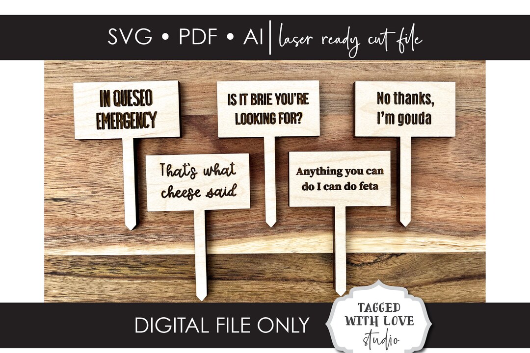 Digital File - Cheese Picks - Charcuterie Board Pick - Cheese Markers ...