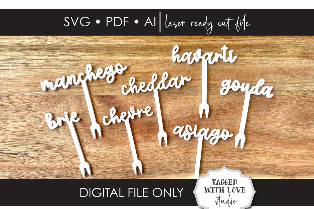 Digital File Cheese Picks Charcuterie Board Pick Cheese - Etsy