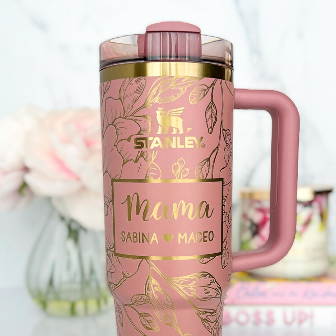 Engraved Personalized Stanley Travel Tumbler / Stanley Cup / Floral ...