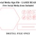 DIGITAL DOWNLOAD - Social Media Sign Laser File - Lasercutting File ...