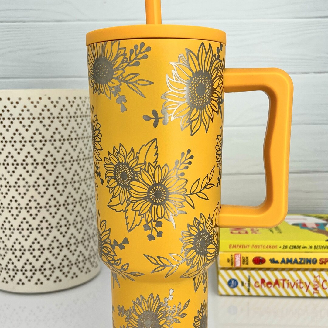 Engraved Simple Modern Trek Tumbler SUNFLOWER Floral - Etsy