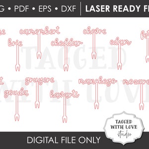 Digital File - Cheese Picks - Charcuterie Board Pick - Cheese Markers ...