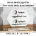 DIGITAL DOWNLOAD - Social Media Sign Laser File - Lasercutting File ...