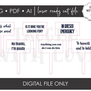 Digital File - Cheese Picks - Charcuterie Board Pick - Cheese Markers ...