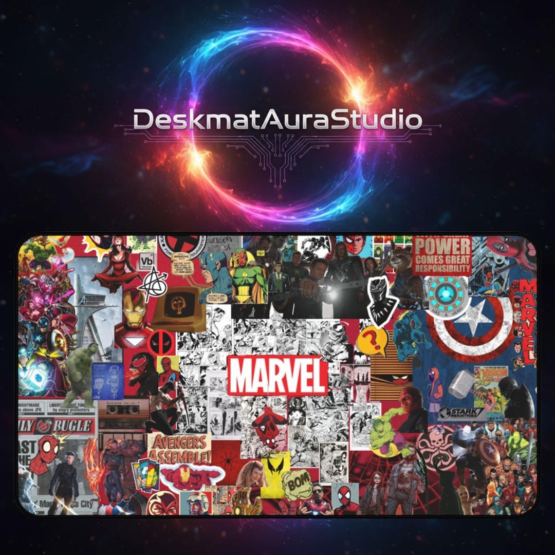 Marvel Comic Desk Mat, Anime Mouse Pad Anime Deskmat, Anime Fan Gift ...