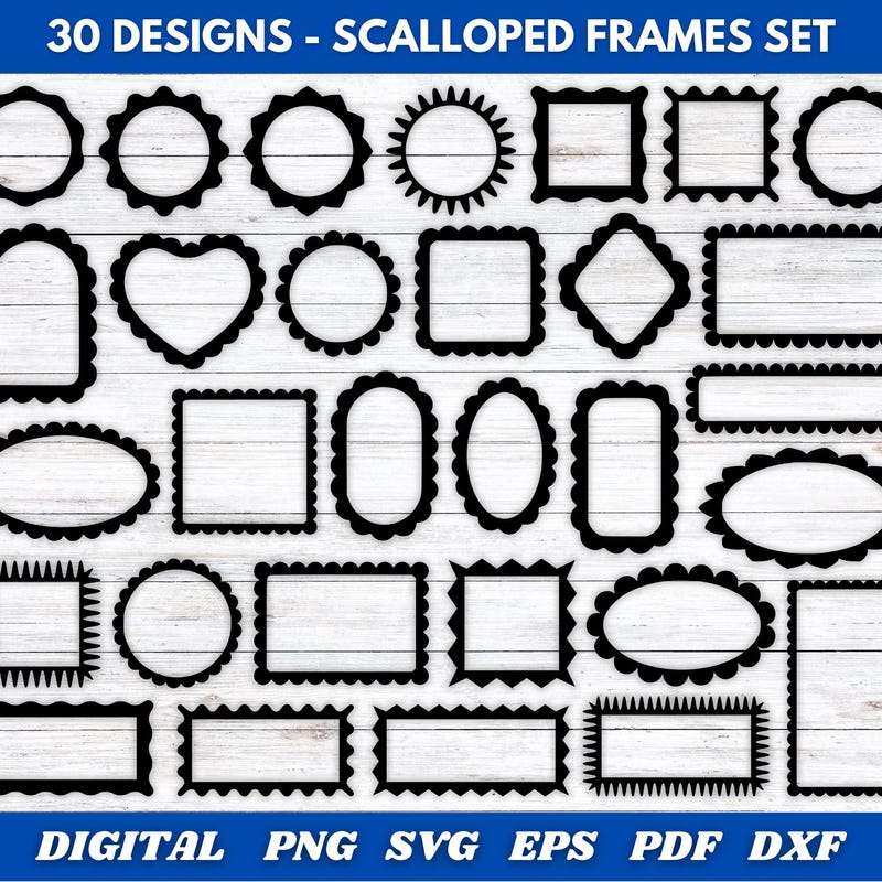 Wood Scalloped Frames - Etsy