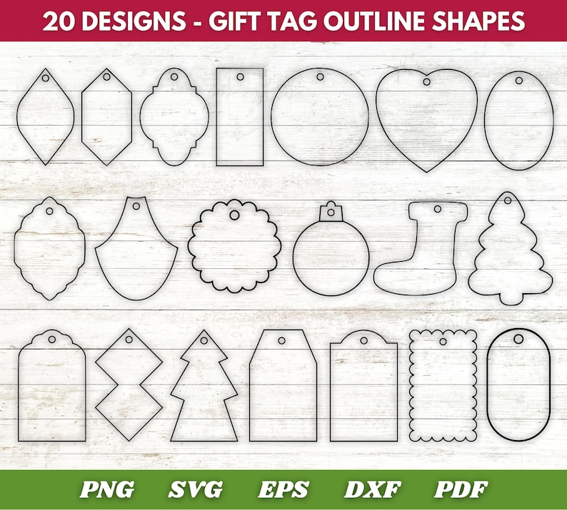 Gift Tag Svg, Tag Outline Shapes, Price Tag, Christmas Tags, Blank ...