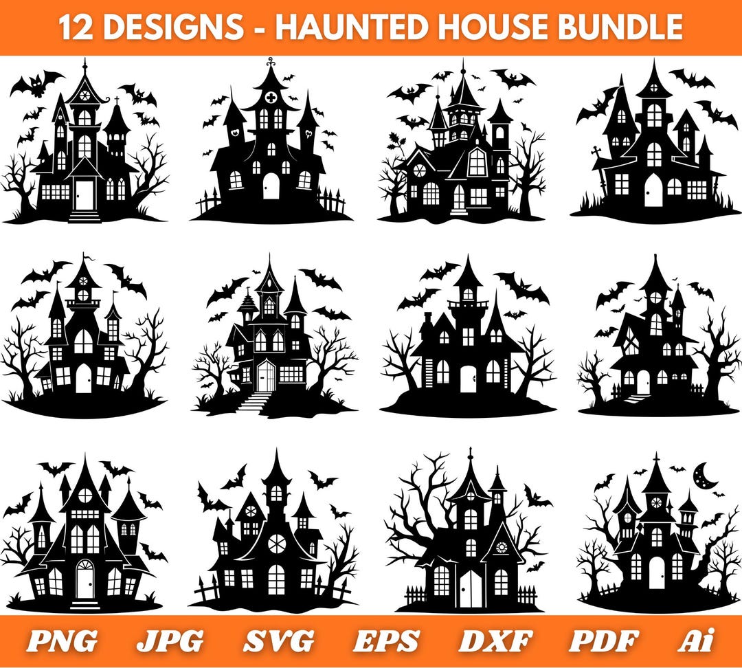 Haunted House SVG, Halloween Bundle Svg, Haunted House Svg Bundle ...