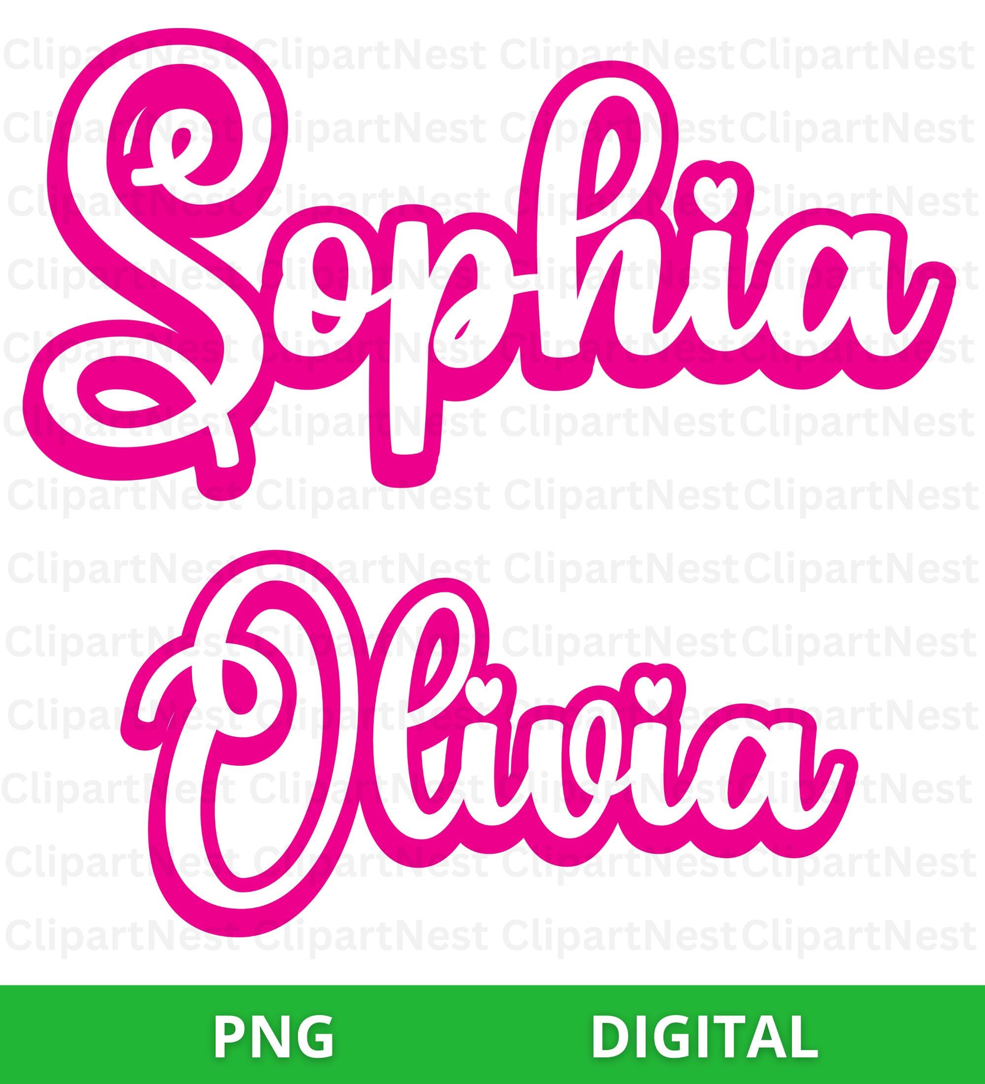 Custom Barbie Name PNG | Pink Barbie Style Text | Personalized Barbie ...