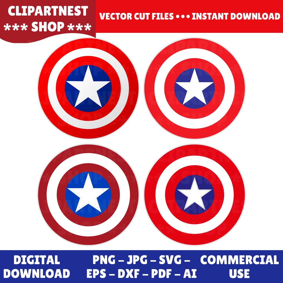Captain America Shield Svg, Superhero Shield Svg, Superhero Clipart ...