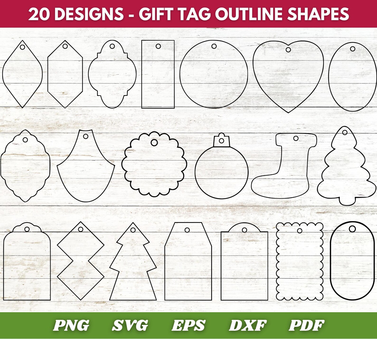 Gift Tag Svg, Tag Outline Shapes, Price Tag, Christmas Tags, Blank ...
