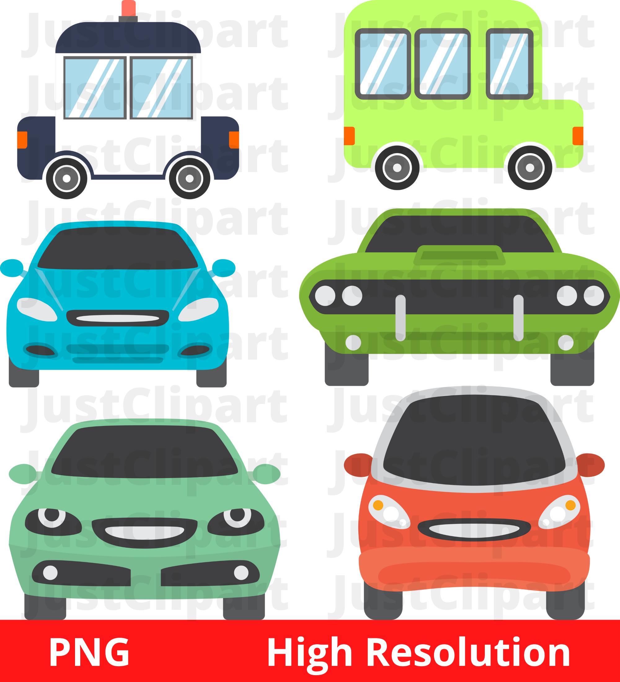 25 Transportation Clipart Bundle | Cars, Trucks, Buses, Planes, Trains ...