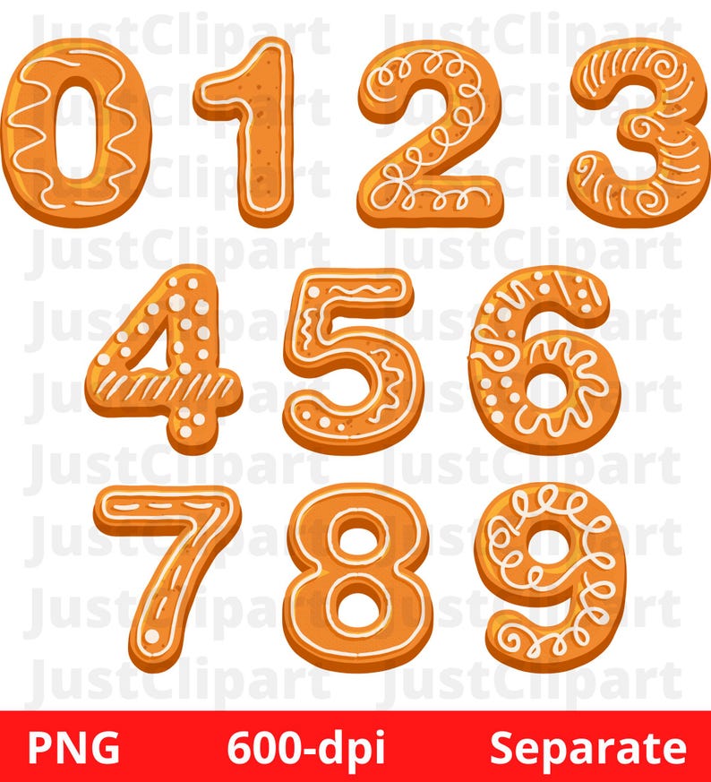 Gingerbread Letters & Numbers SVG Bundle: Christmas Cookie Font ...