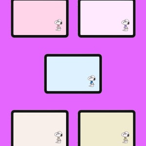 Snoopy Pastel Wallpapers | Studious Snoopy | Aesthetic Colors - Etsy