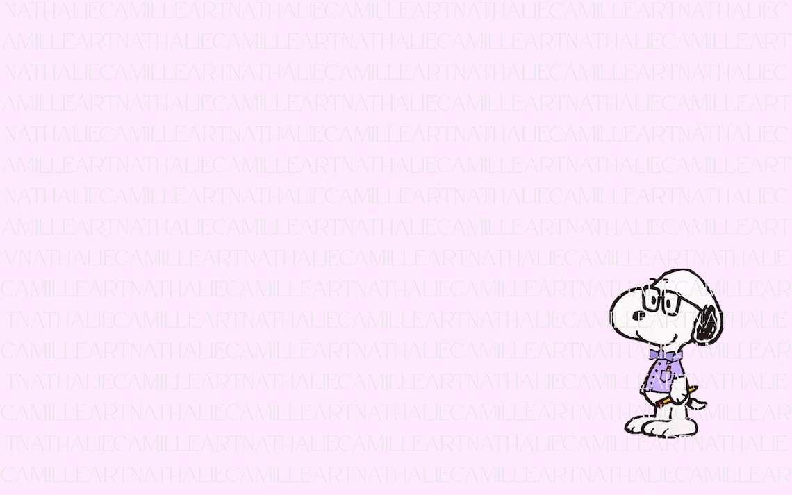Snoopy Pastel Wallpapers | Studious Snoopy | Aesthetic Colors - Etsy