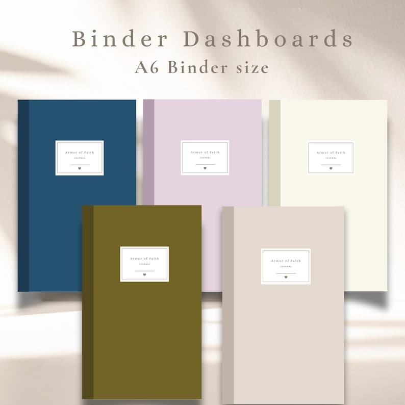 A6 Binder Dashboard Journals, Armor of Faith (religious Dashboard ...