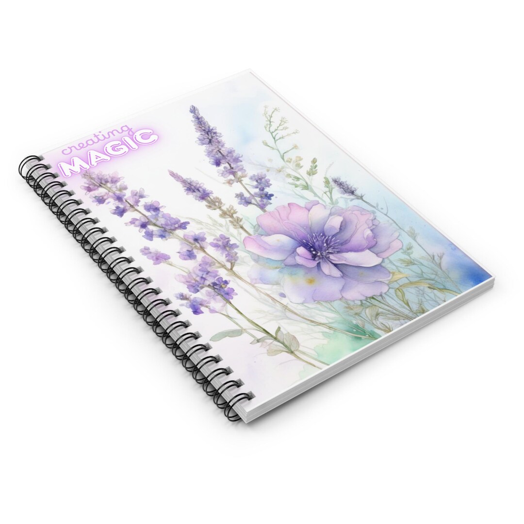 Whimsical Floral Spiral Notebook - - Etsy