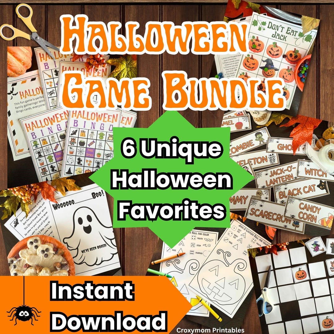 Halloween Game Bundle: Bingo, Guess Who, Pumpkin Roll PDF and Much More ...