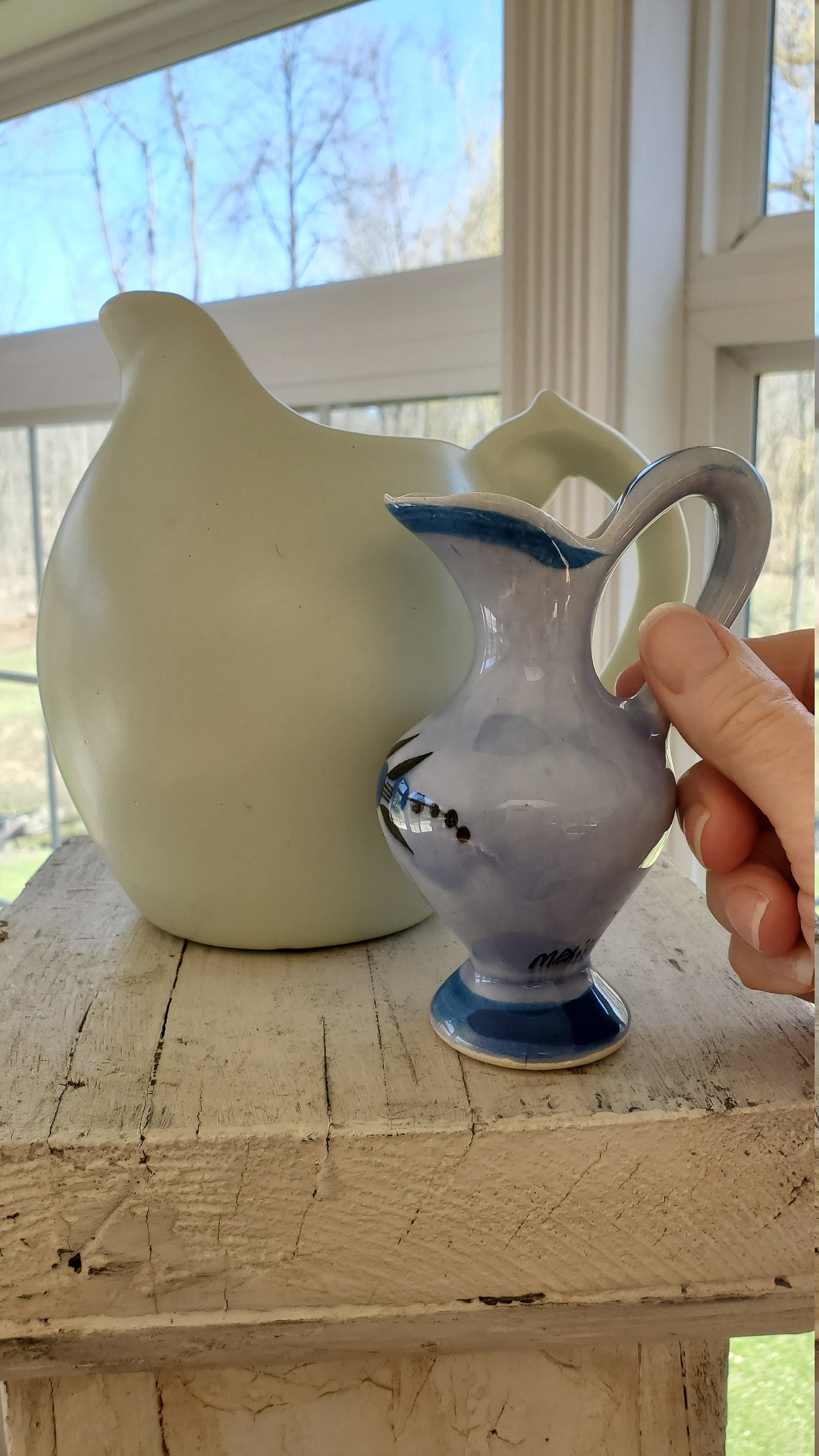 Sweet Miniature Blue Pitcher Made in Mexico - Etsy