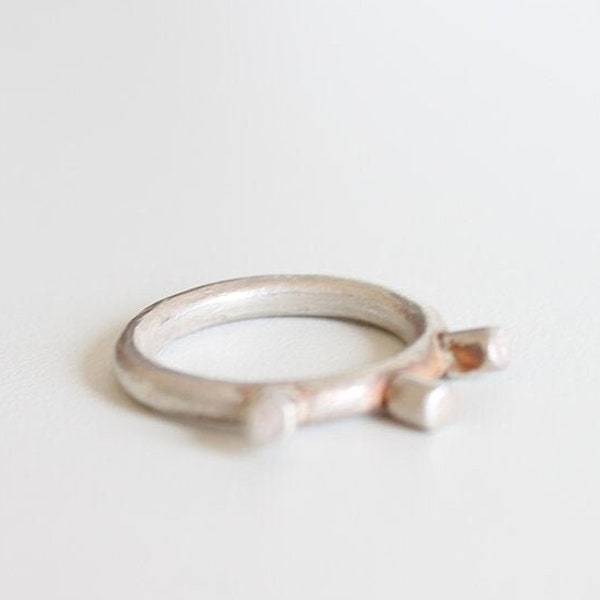 Modern Silver Ring - Etsy