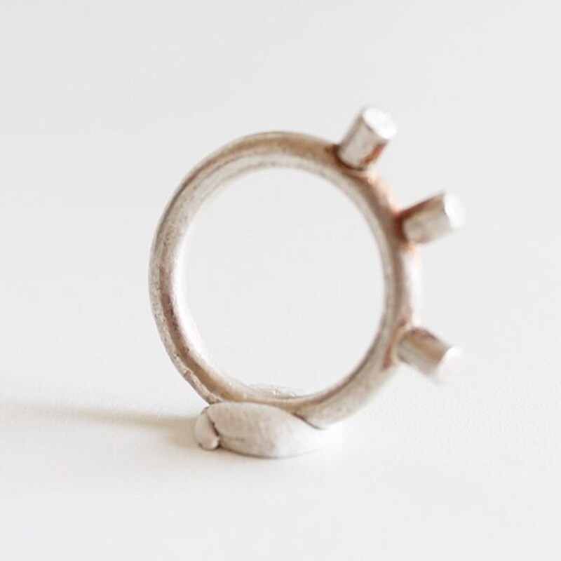 Modern Silver Ring - Etsy