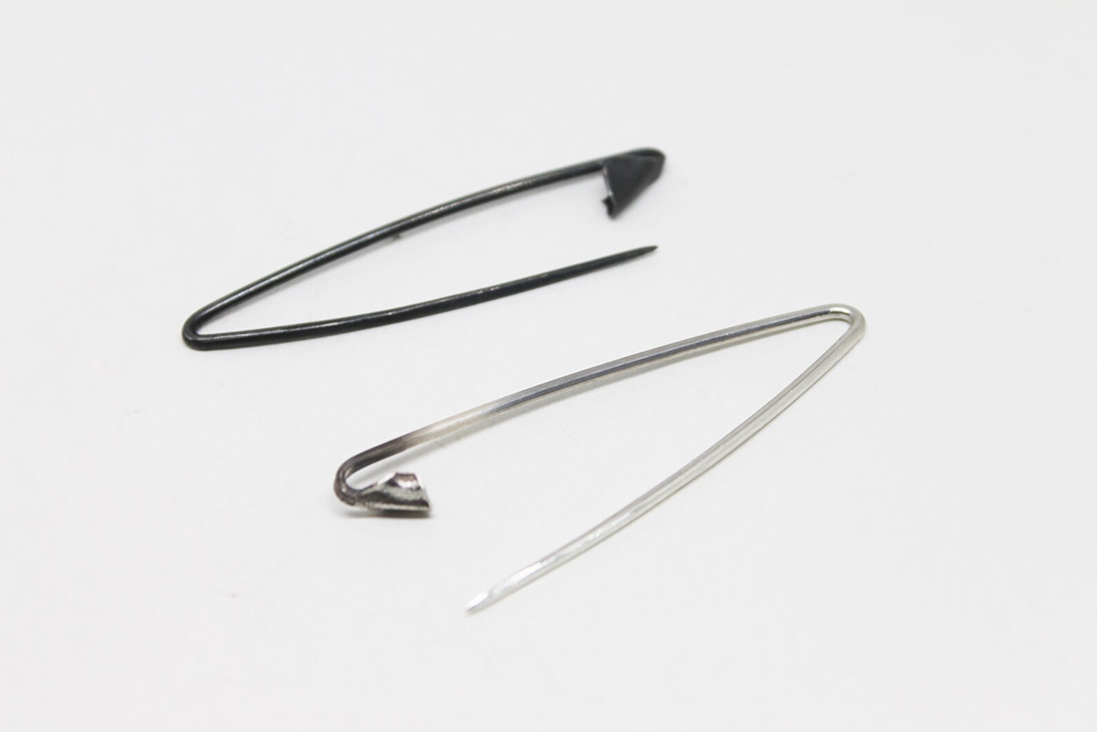 Minimal Black Small Pin, Oxidized Silver Safety Pin, Simple Unisex Pin ...