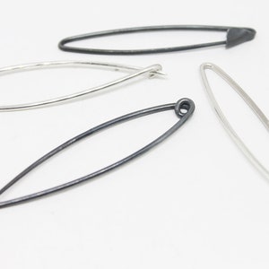 Minimal Black Small Pin, Oxidized Silver Safety Pin, Simple Unisex Pin ...
