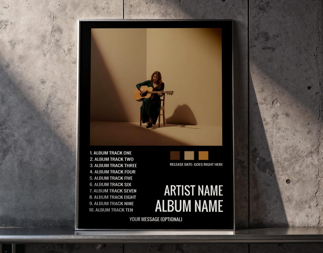 Personalized Album Cover Print | Custom Minimalist Music Poster | Music ...