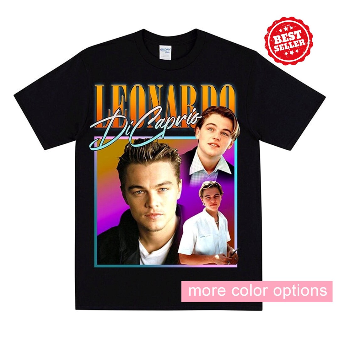 Vintage Leonardo Dicaprio T-shirt, Retro 90s Leo Graphic Tee, Celebrity ...