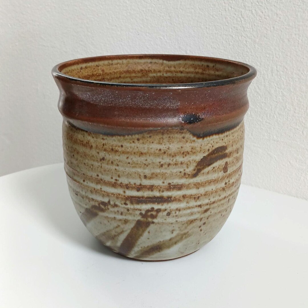 Scottish Studio Stoneware Iona Pottery Planter Kitchen Utensil Holder ...